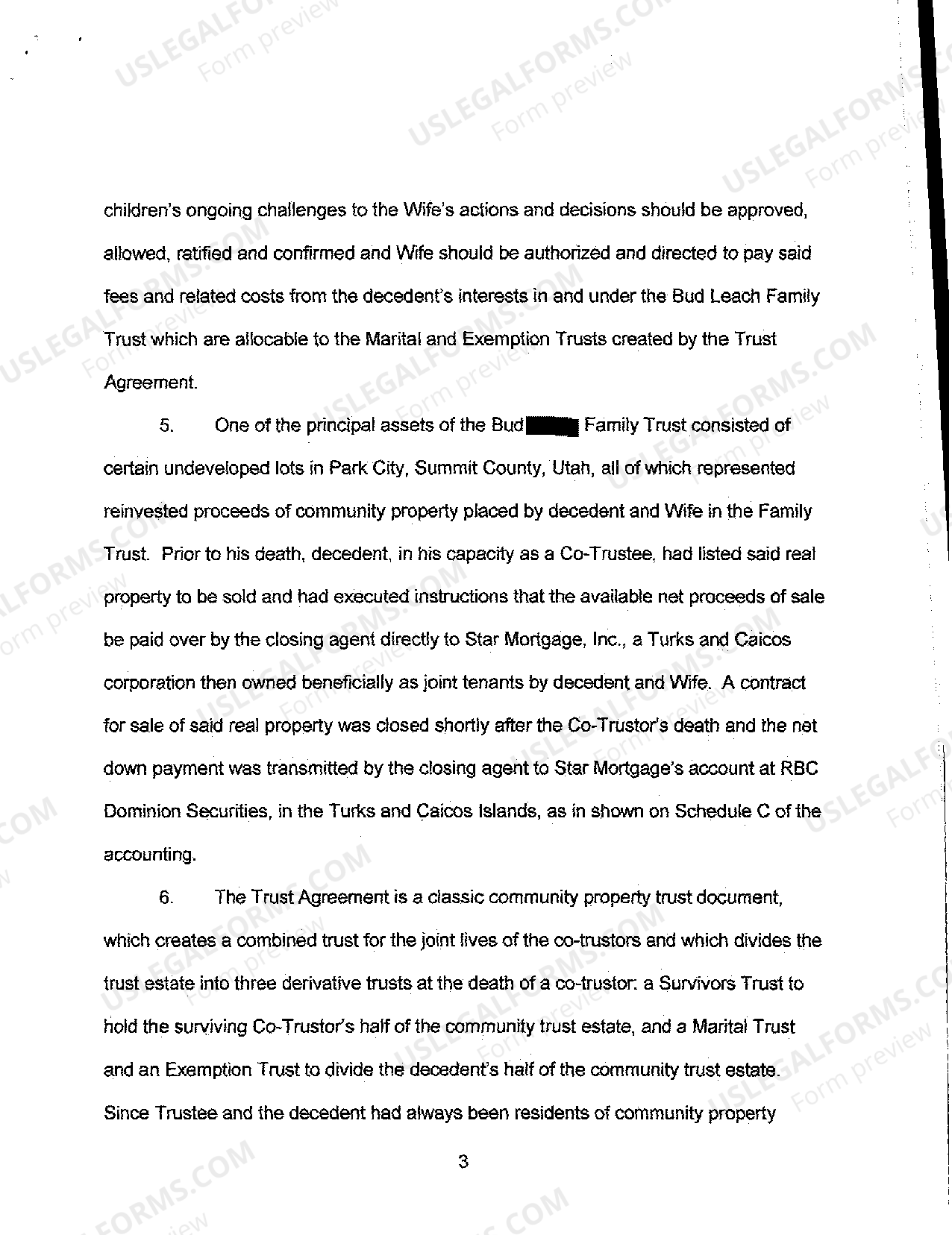 Utah Report of Trustee and Petition for Approval of Accounting by ...