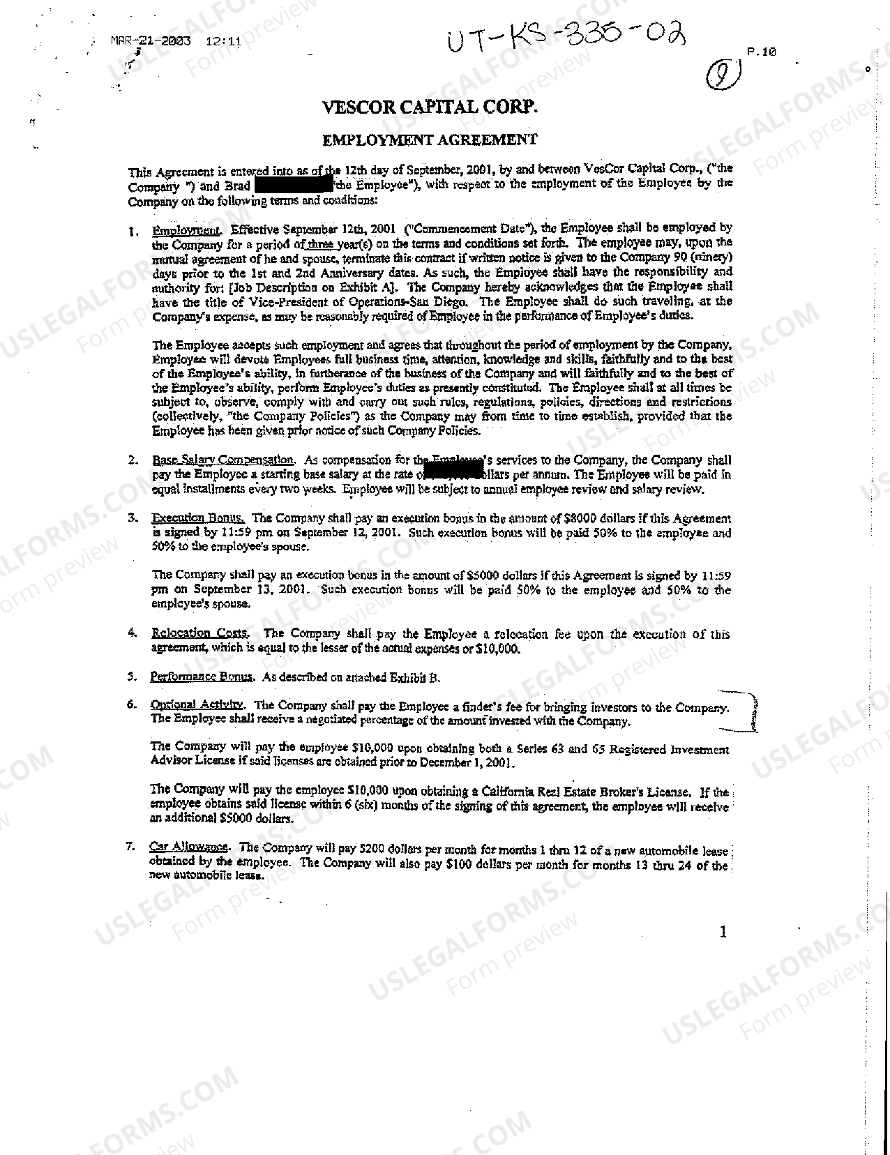 Utah Employment Agreement Form 630 | US Legal Forms