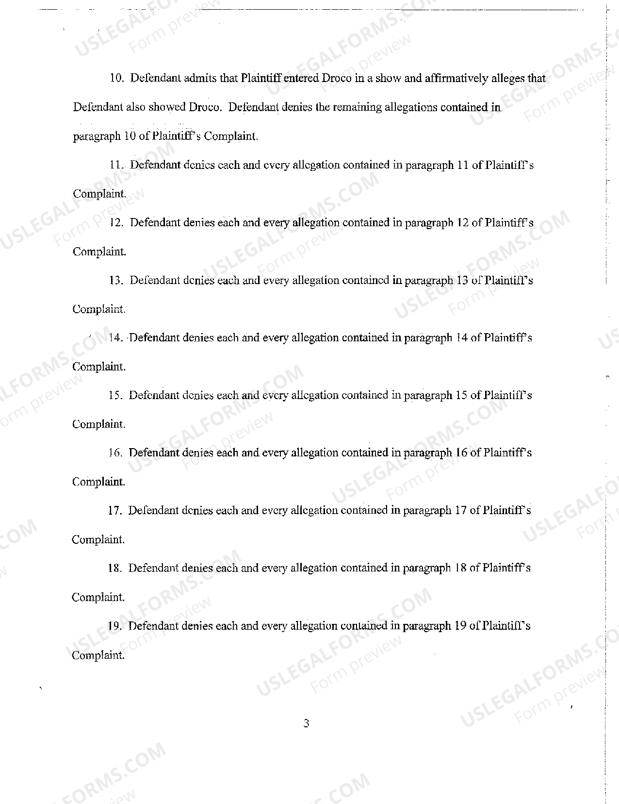 Utah Amended Answer | US Legal Forms