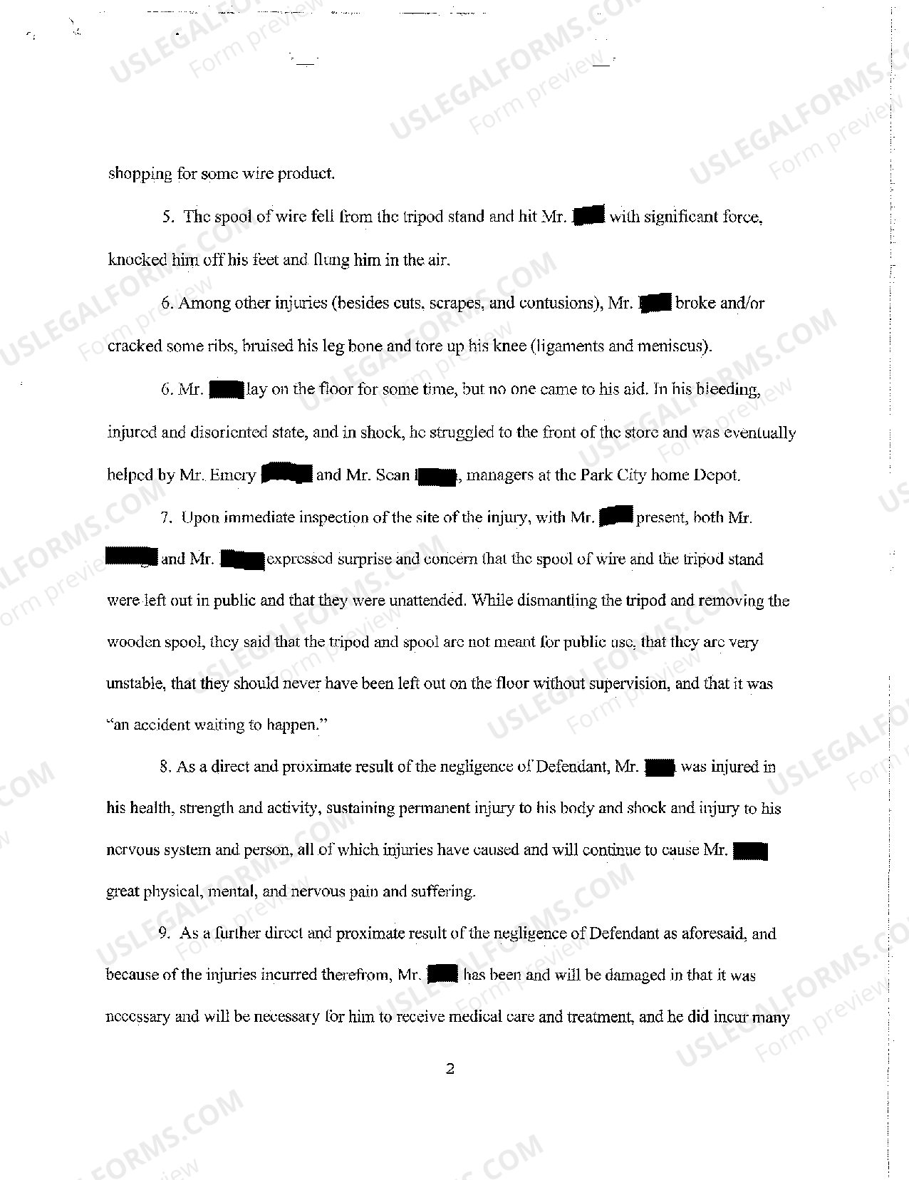 Sample Complaint Letter For Negligence | US Legal Forms