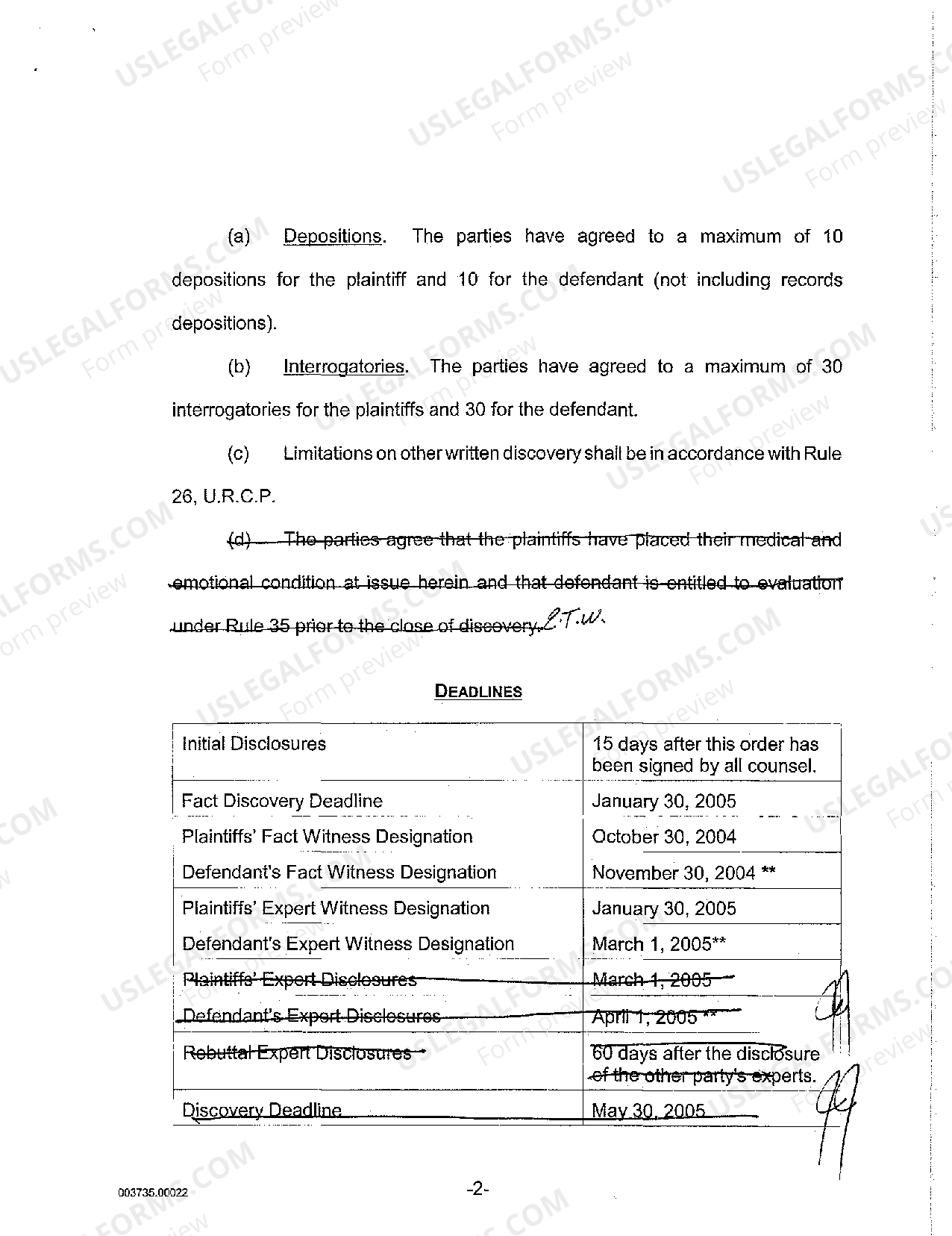 Utah Case Management Order and Stipulated Discovery Plan | US Legal Forms
