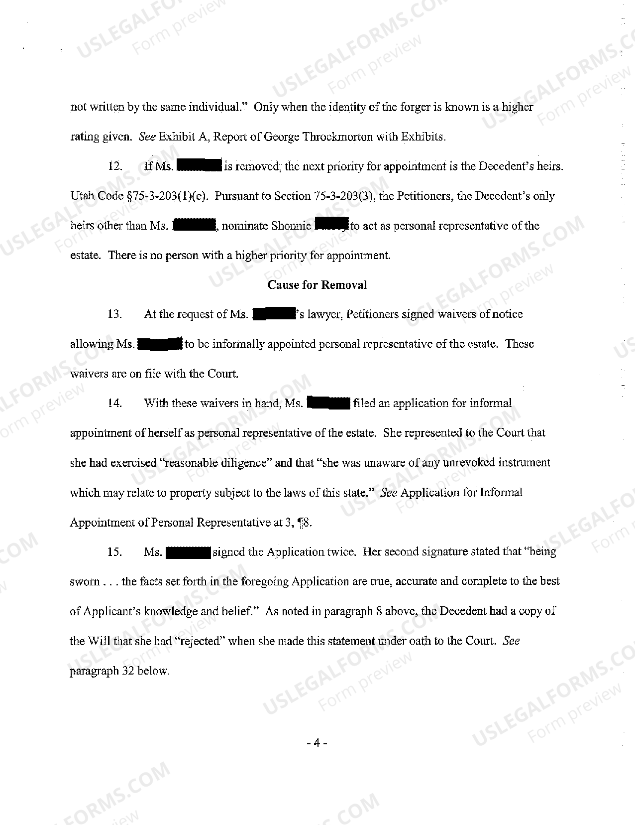 Utah Verified Petition for Formal Probate of Will | US Legal Forms