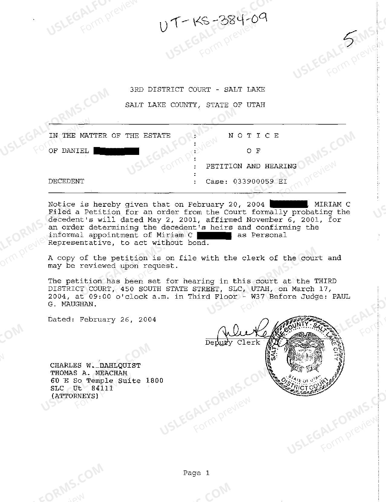 Minnesota Affidavit of Personal Service | US Legal Forms