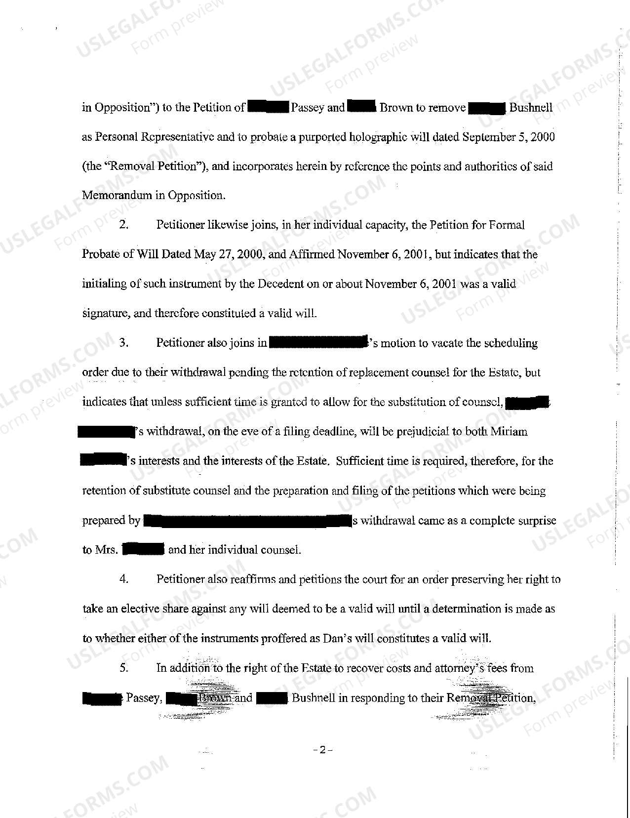 Utah Petition Joining in Opposition to Remove Personal Representative ...