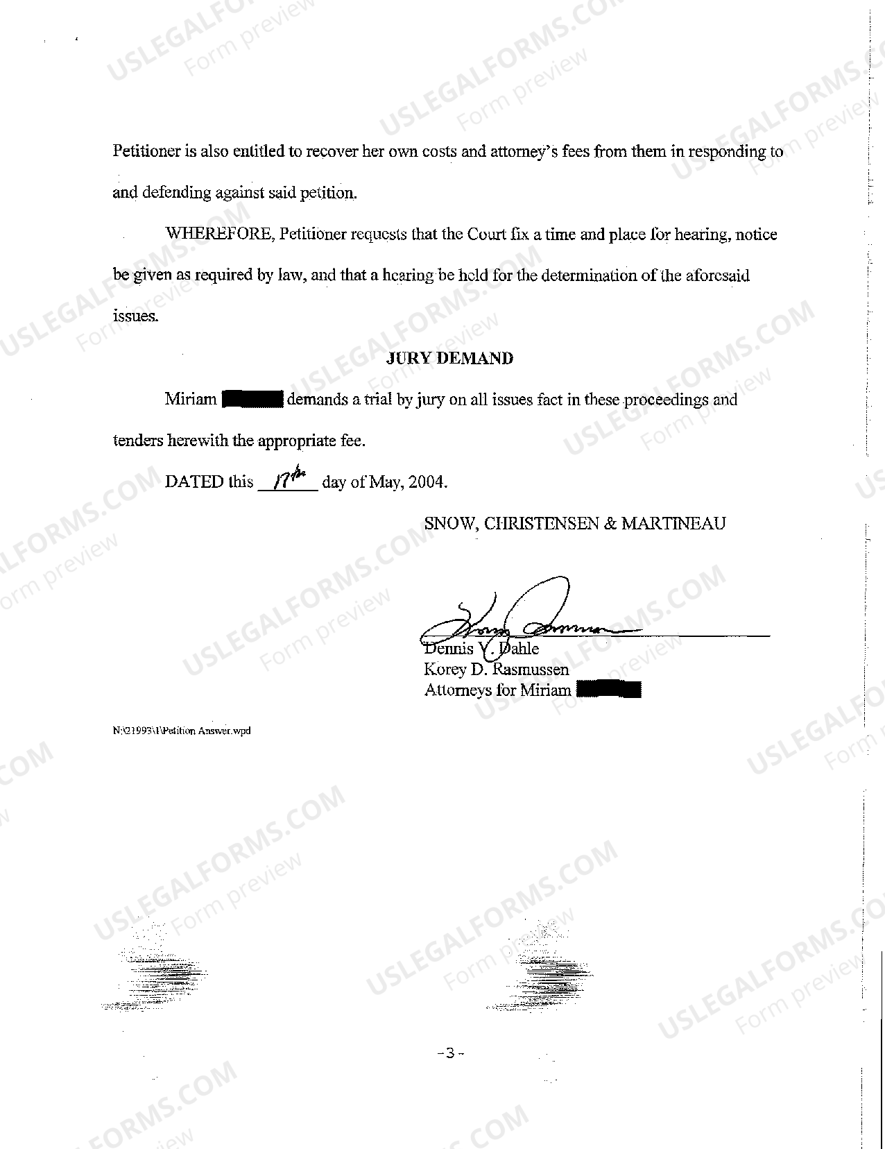 Utah Petition Joining in Opposition to Remove Personal Representative ...