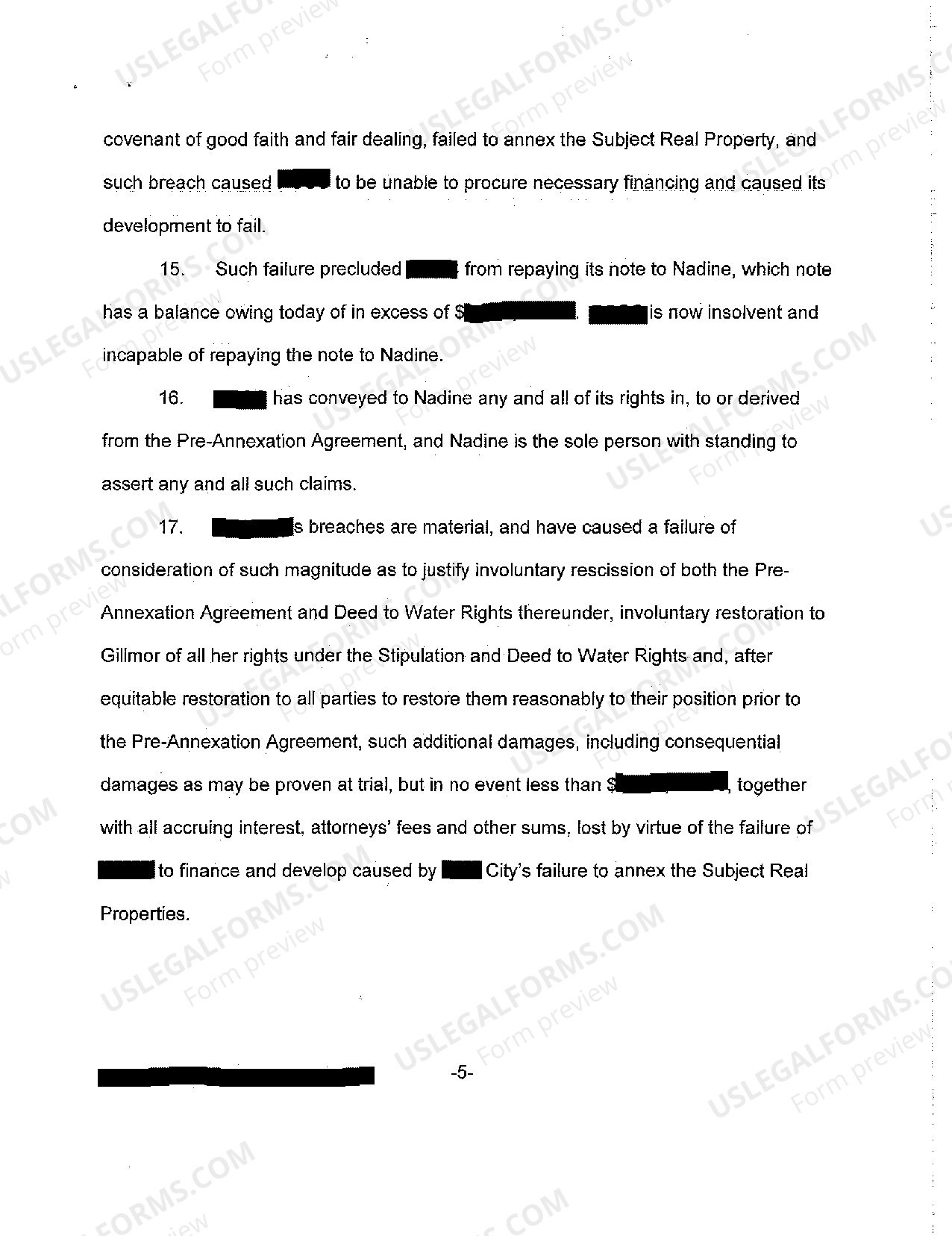 Utah Complaint - Failure to Uphold Pre-Annexation Agreement Causing ...