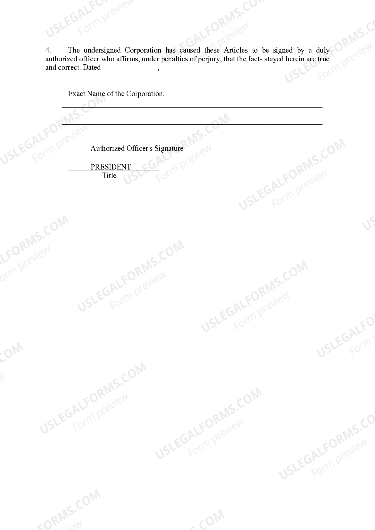 Provo Utah Articles of Incorporation | US Legal Forms