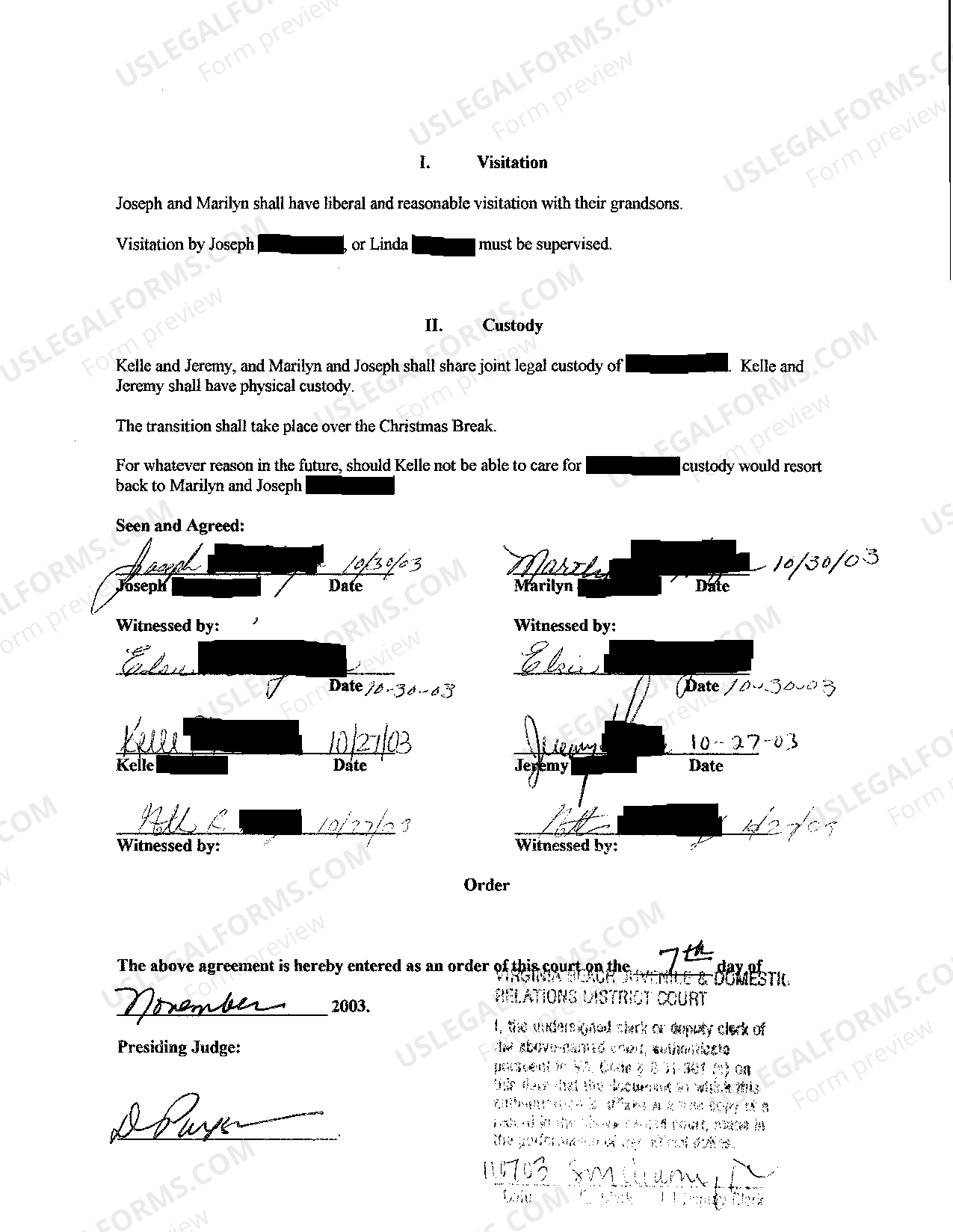 Virginia Memorandum of Agreement | US Legal Forms