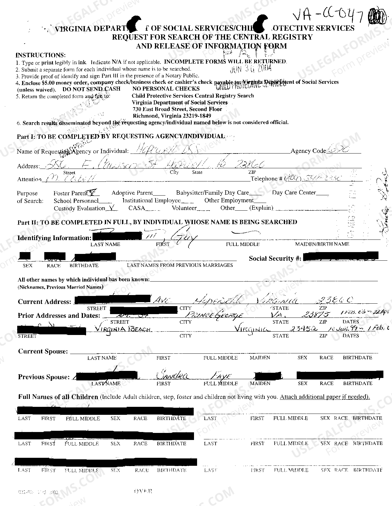 Petition for Termination of Parental Rights and Child Support ...