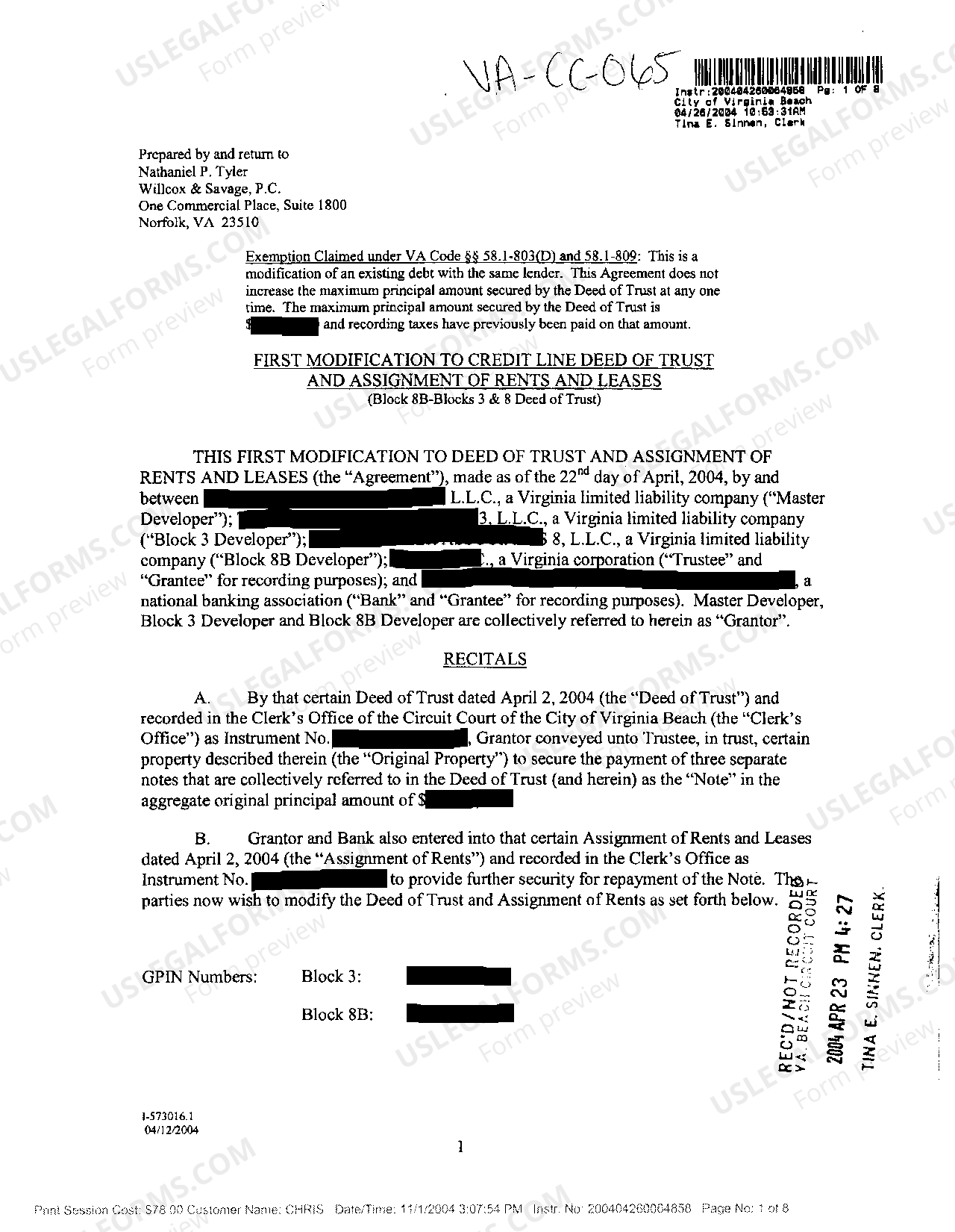 Credit Line Deed Of Trust Form | US Legal Forms