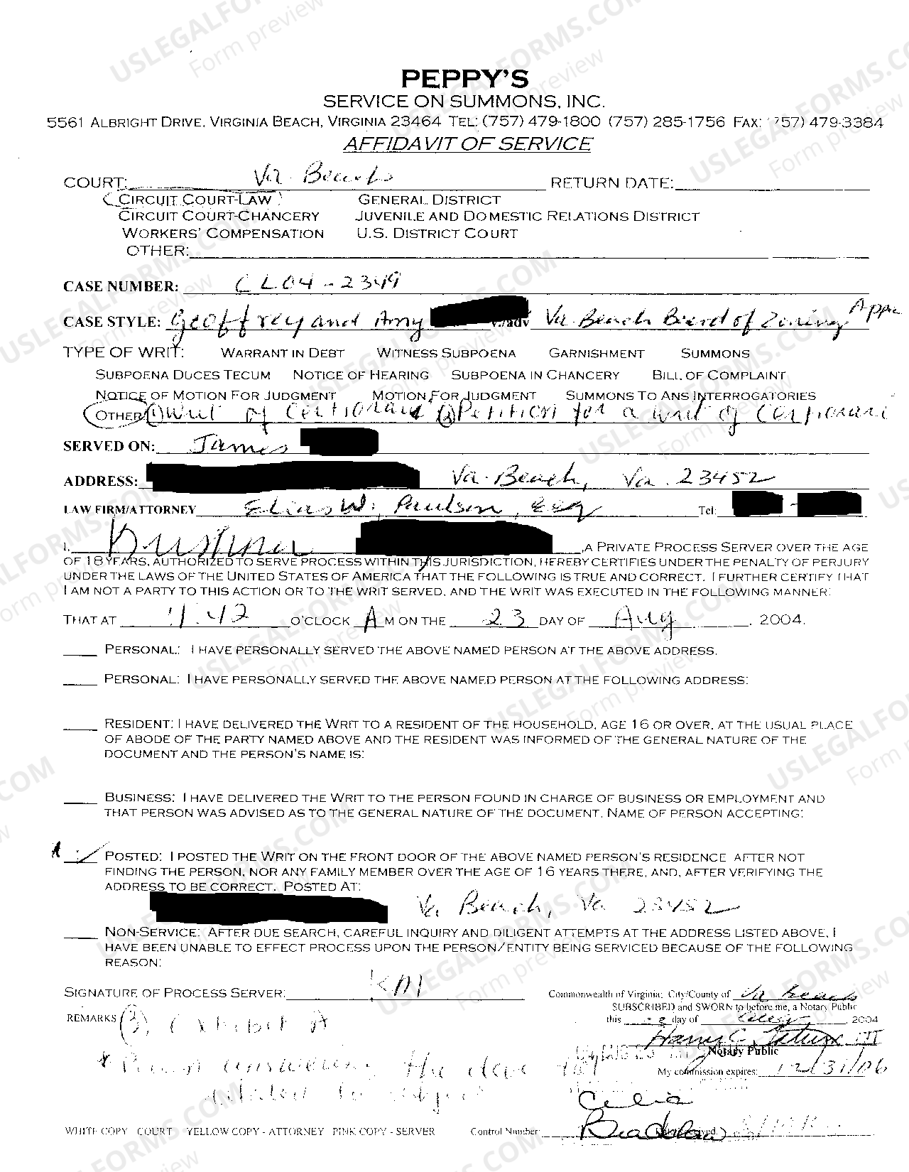 Virginia Writ of Certiorari | US Legal Forms