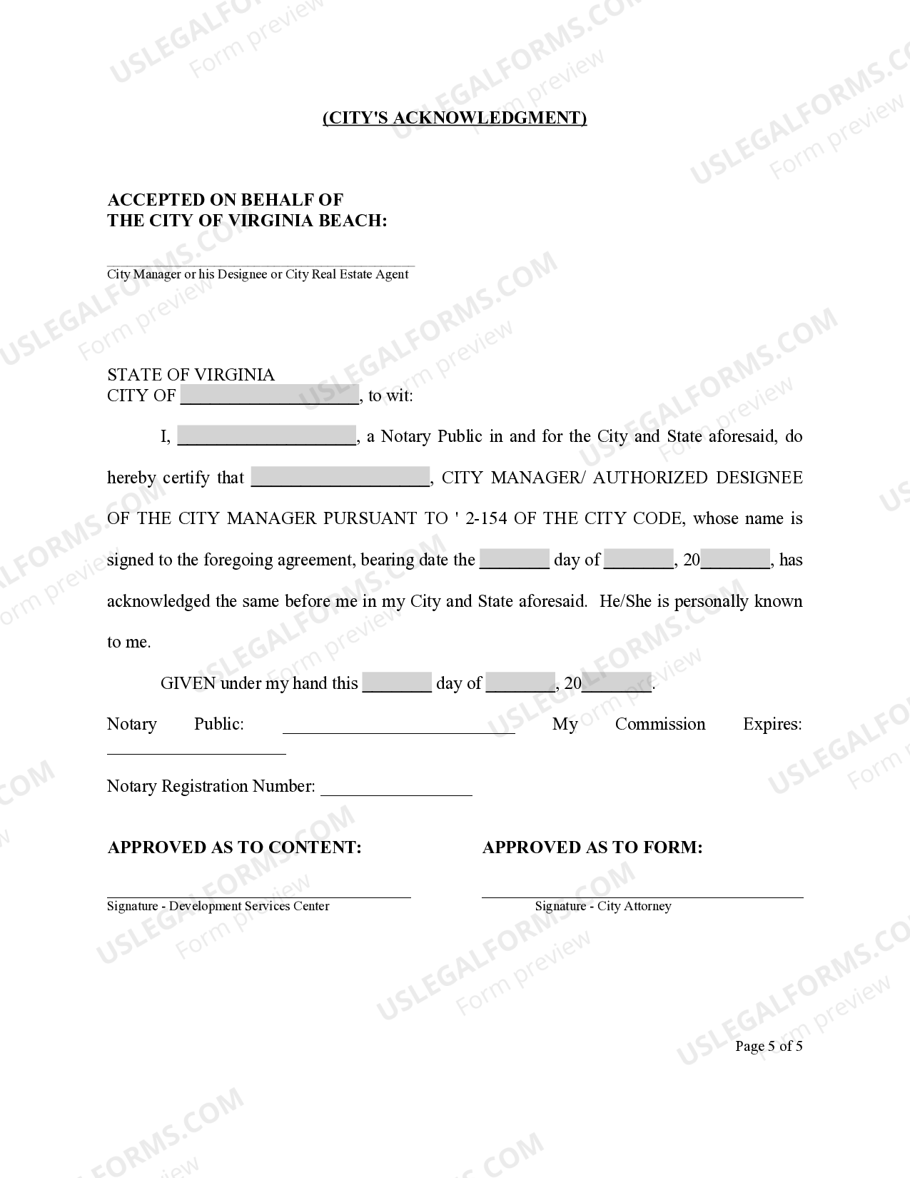 Virginia Deed of Easement | US Legal Forms