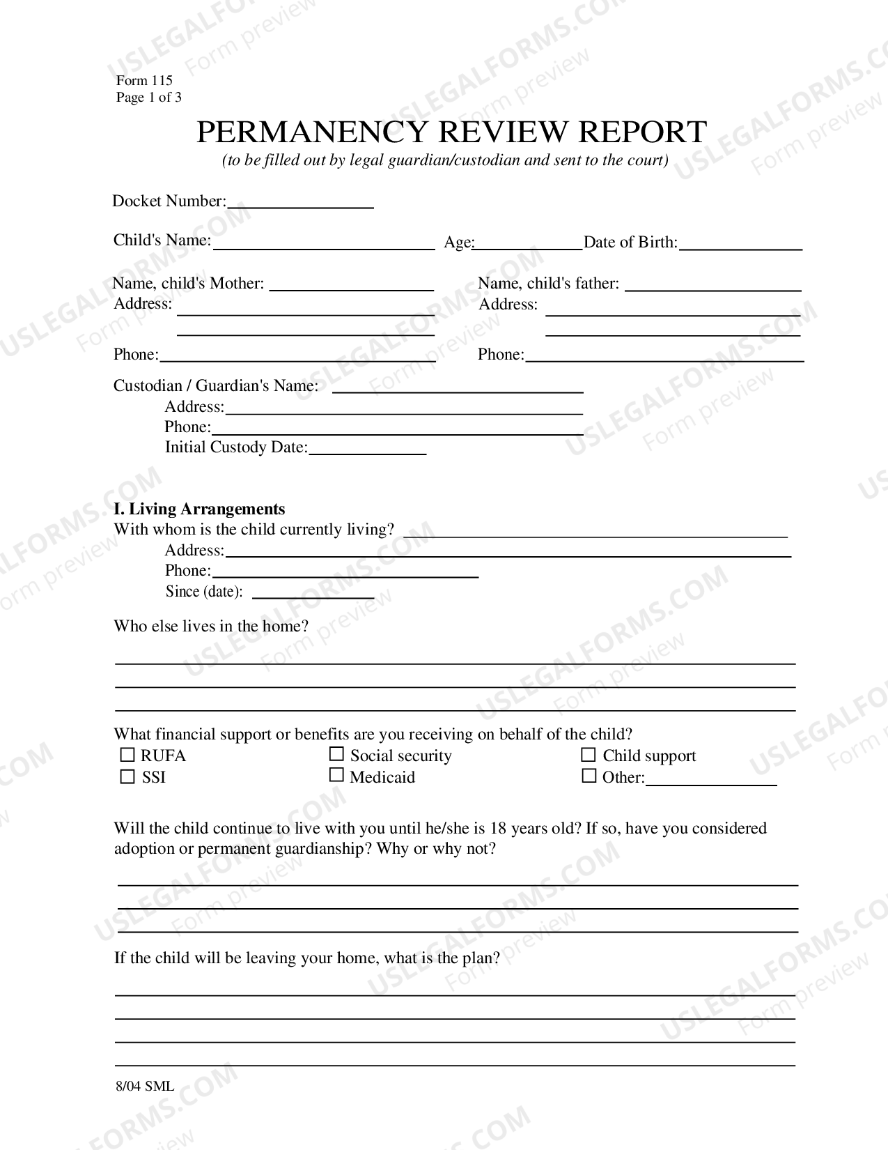Vermont Permanency Review Report | US Legal Forms