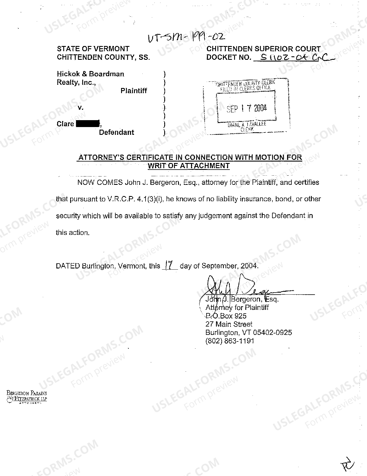 Motion For Writ Of Attachment Without Consent | US Legal Forms