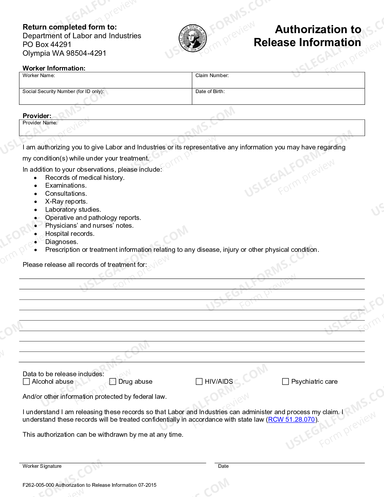 Authorization To Release Information Real Estate Form Private Sale | US Legal Forms