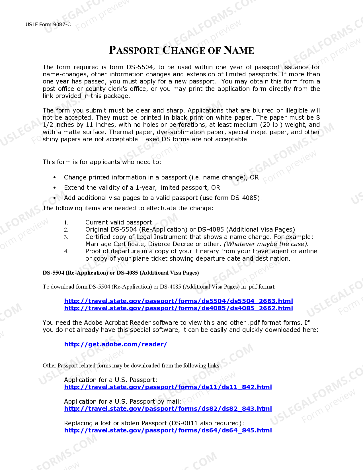 Name Change Notification Package for Brides, Court Ordered Name Change ...