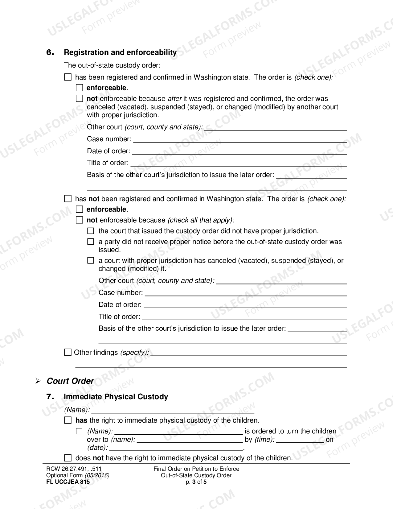 Washington WPF DRPSCU 08.0580 - Drp Form | US Legal Forms