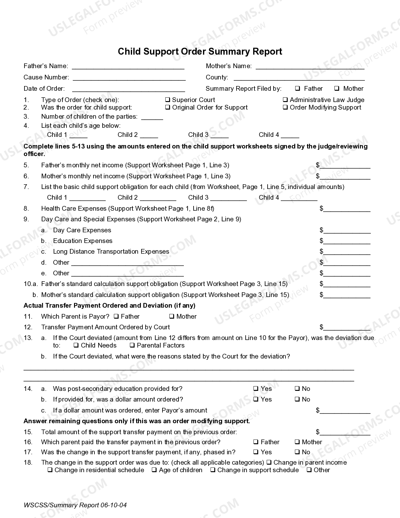 Washington WSCSS - Wscss Portal | US Legal Forms