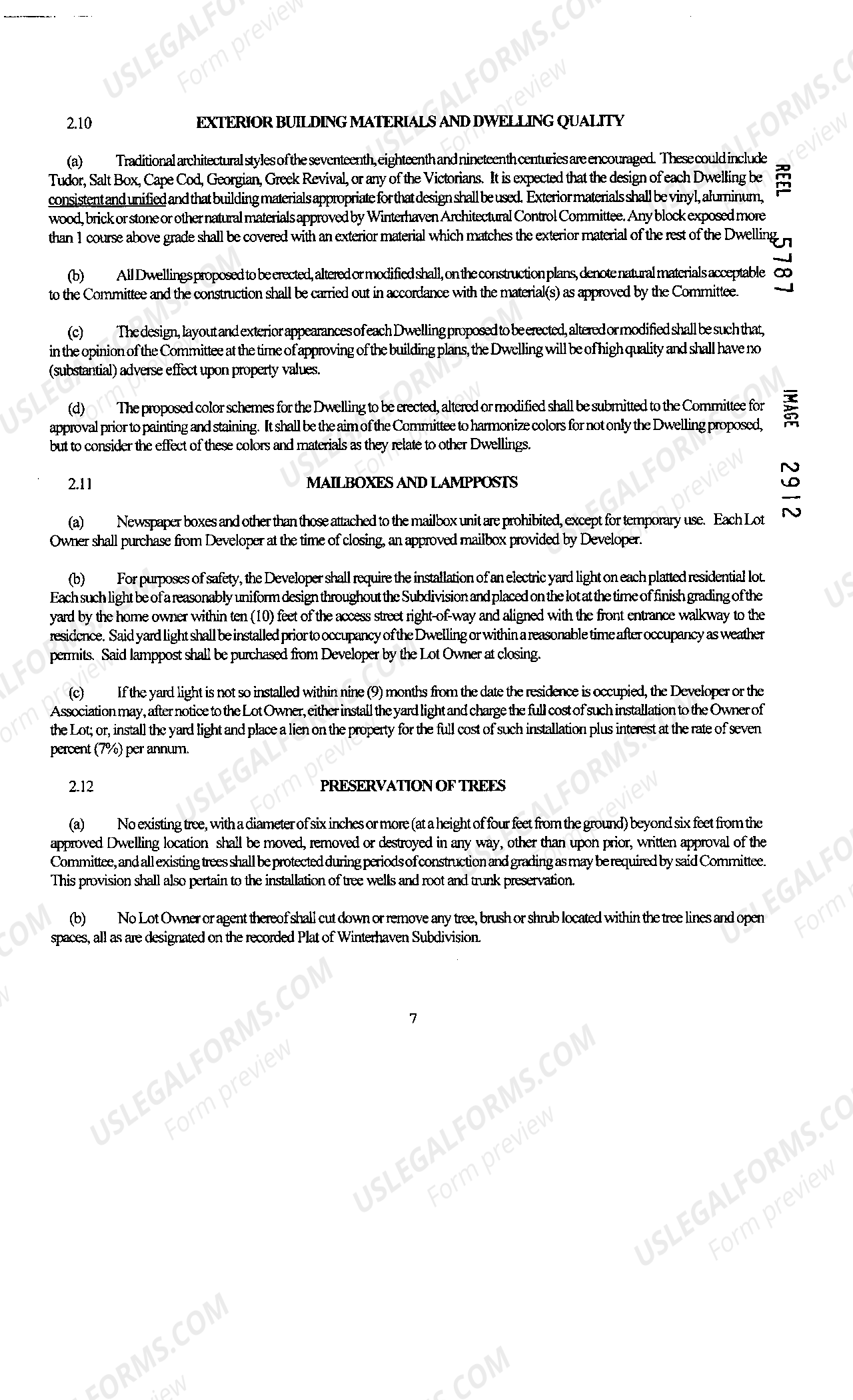 Wisconsin Declaration Of Restrictions And Covenants For Subdivision ...