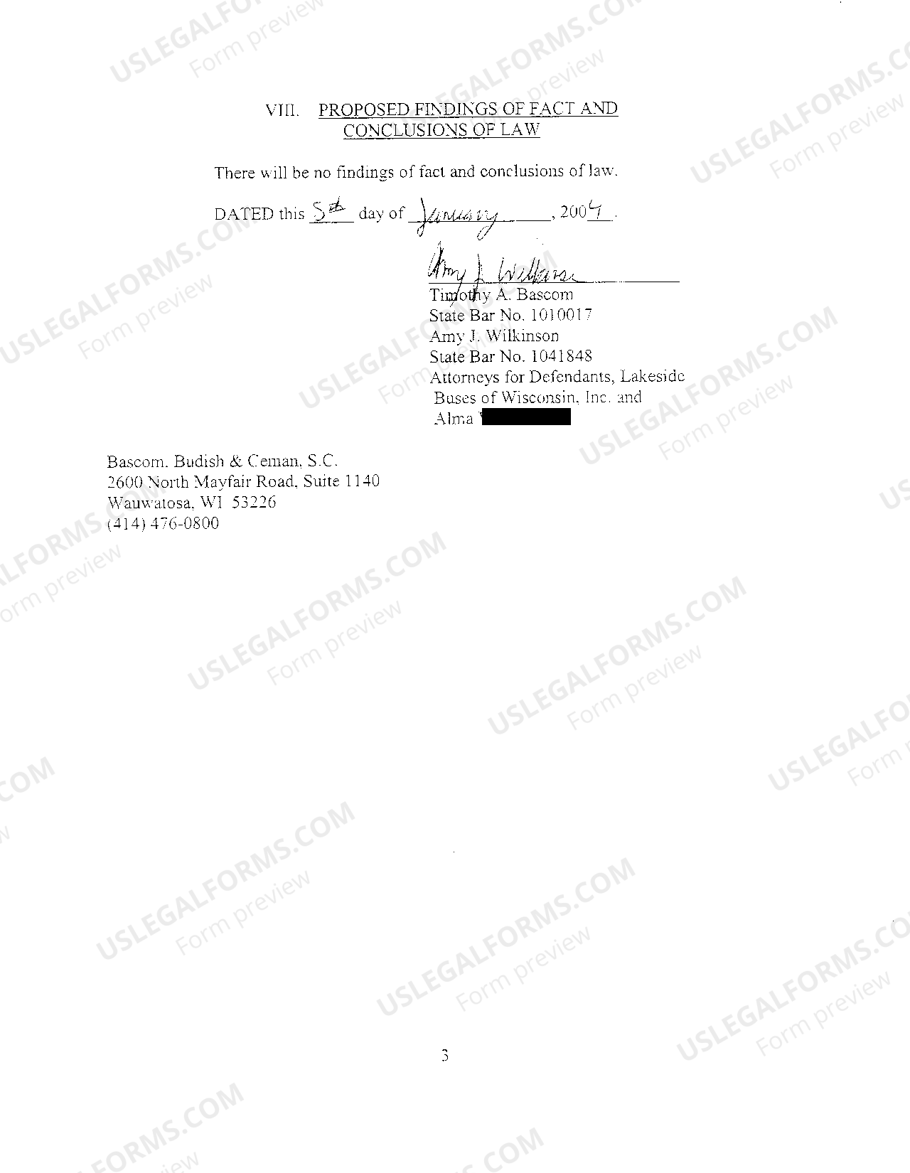 Wisconsin Defendants' Pretrial Report | US Legal Forms