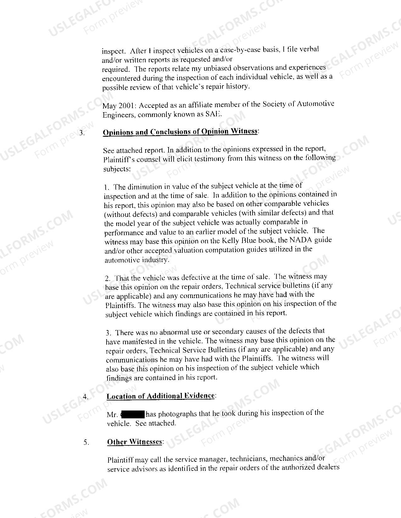 Wisconsin Plaintiff's Designation Of Expert Witness | US Legal Forms