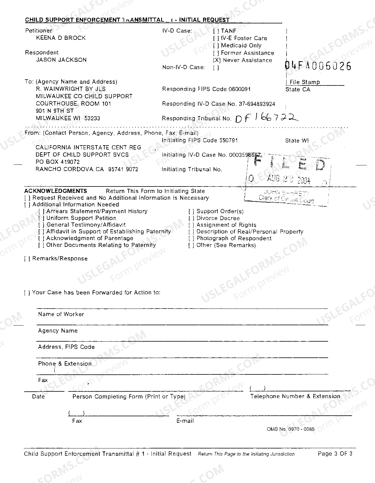 Wisconsin Child Support Enforcement - Wisconsin Child Support Forms ...