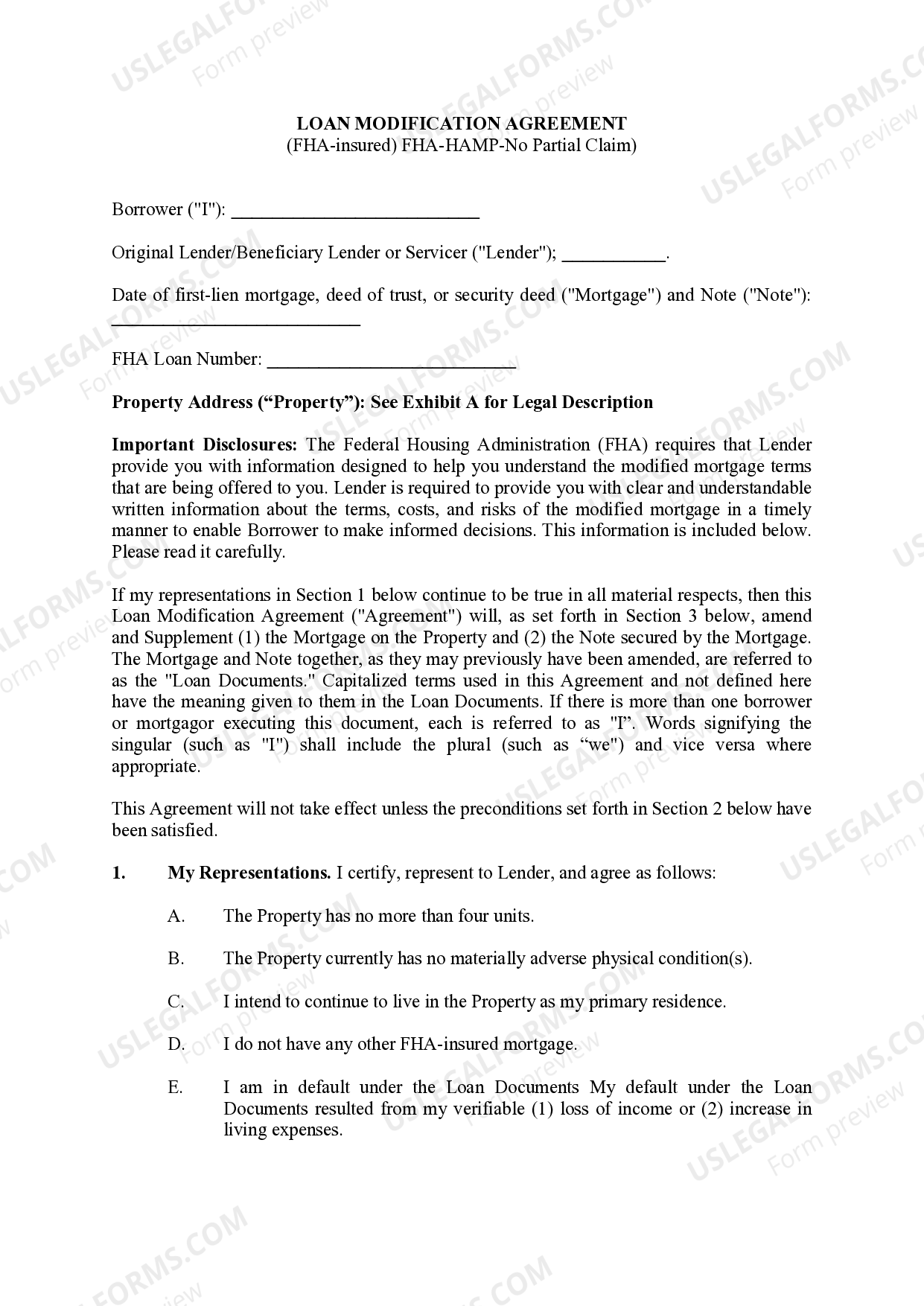 Wisconsin Loan Modification Agreement | US Legal Forms