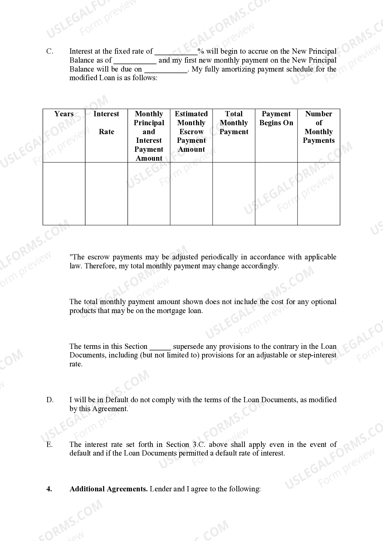Wisconsin Loan Modification Agreement | US Legal Forms