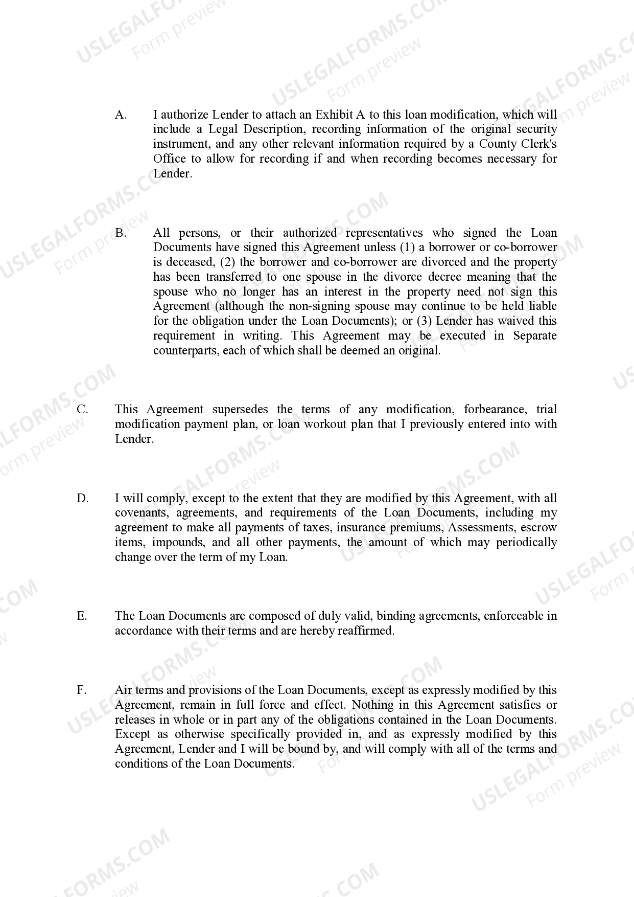 Wisconsin Loan Modification Agreement | US Legal Forms