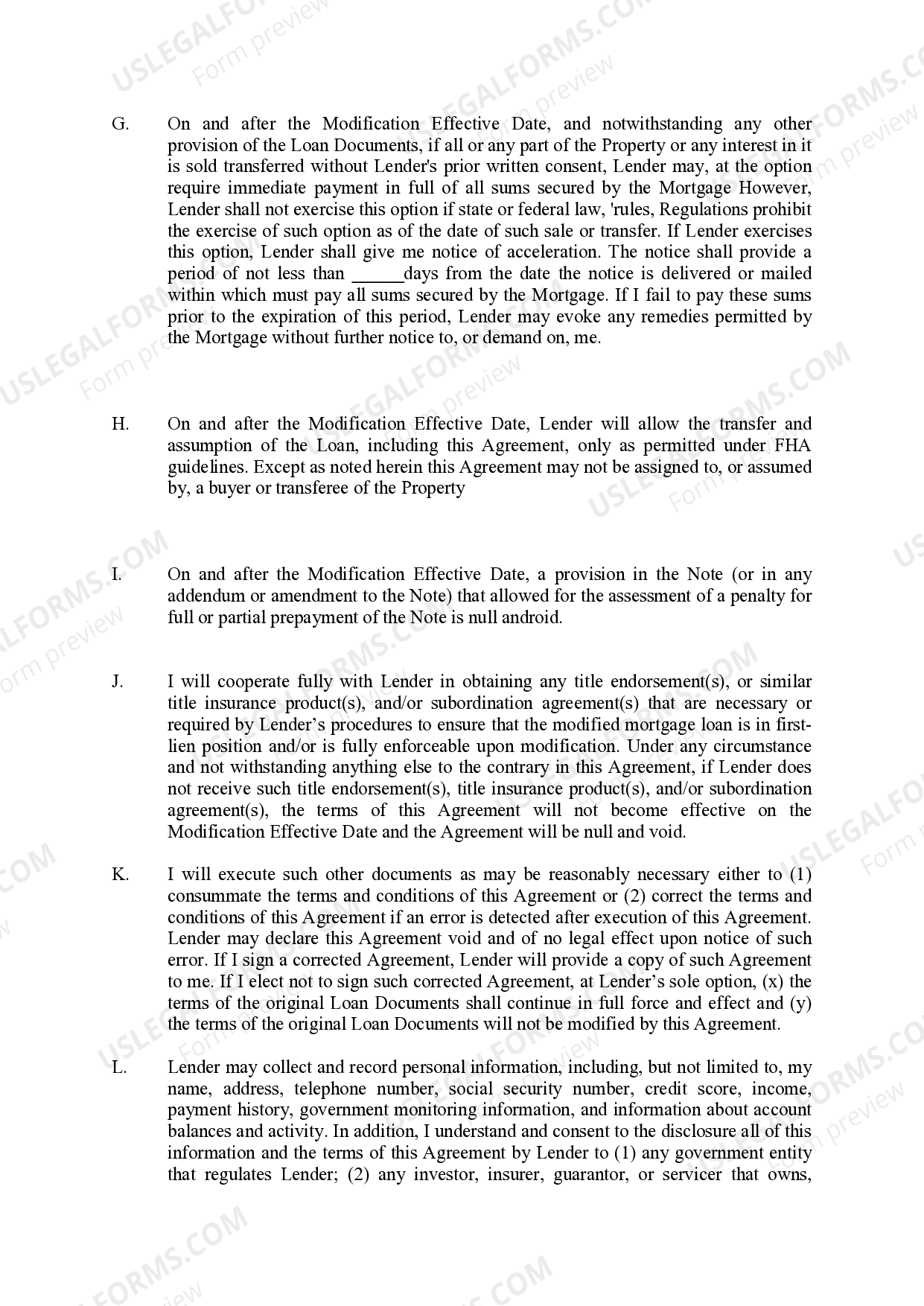 Wisconsin Loan Modification Agreement | US Legal Forms