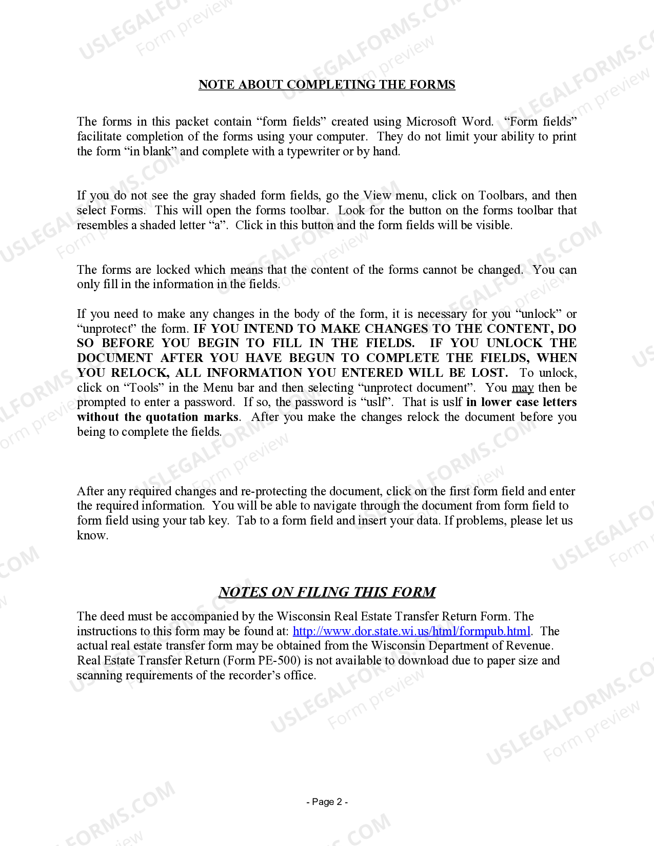 Wisconsin Quitclaim Deed for Husband and Wife to a Trust - Wisconsin ...