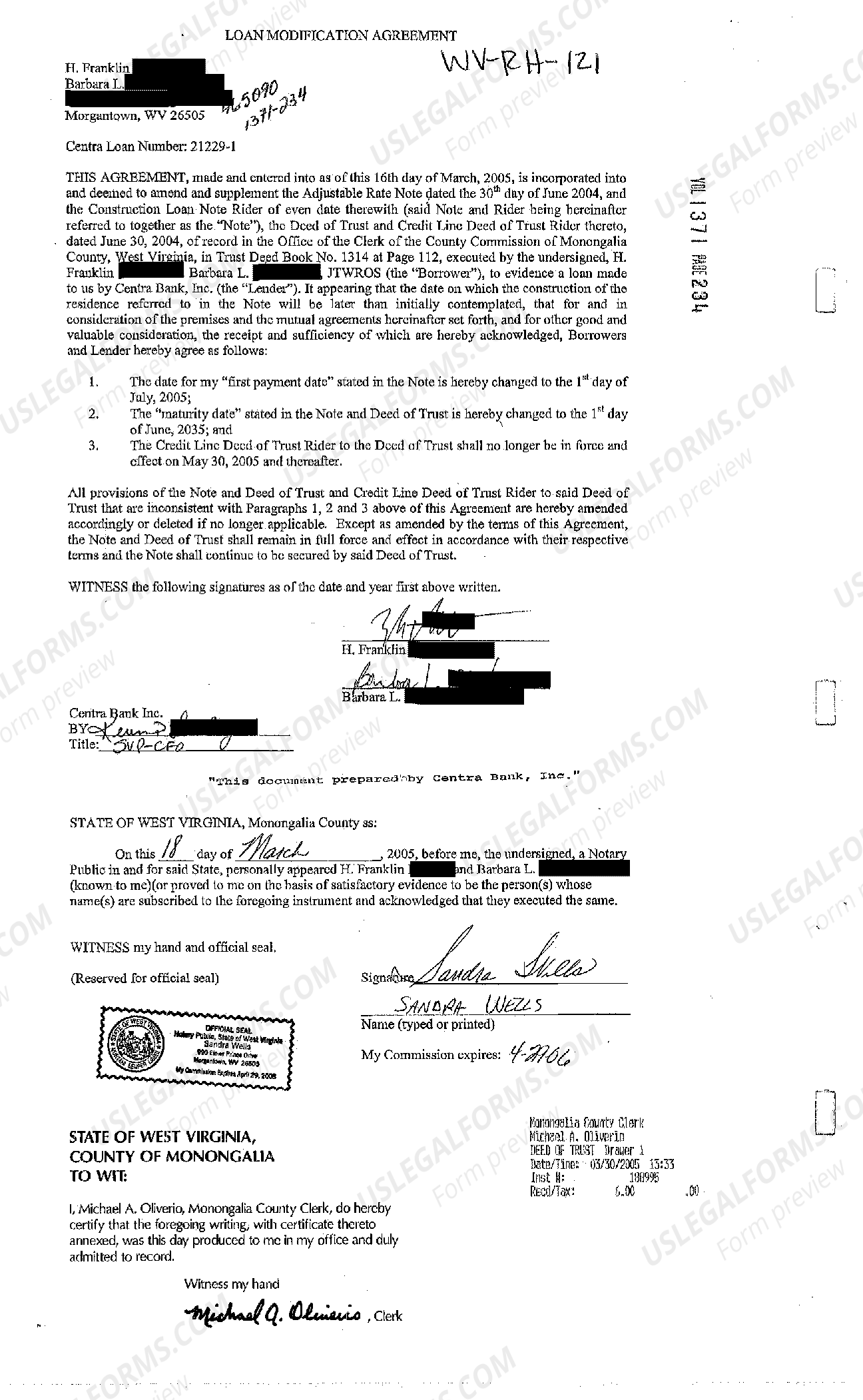 West Virginia Loan Modification Agreement | US Legal Forms