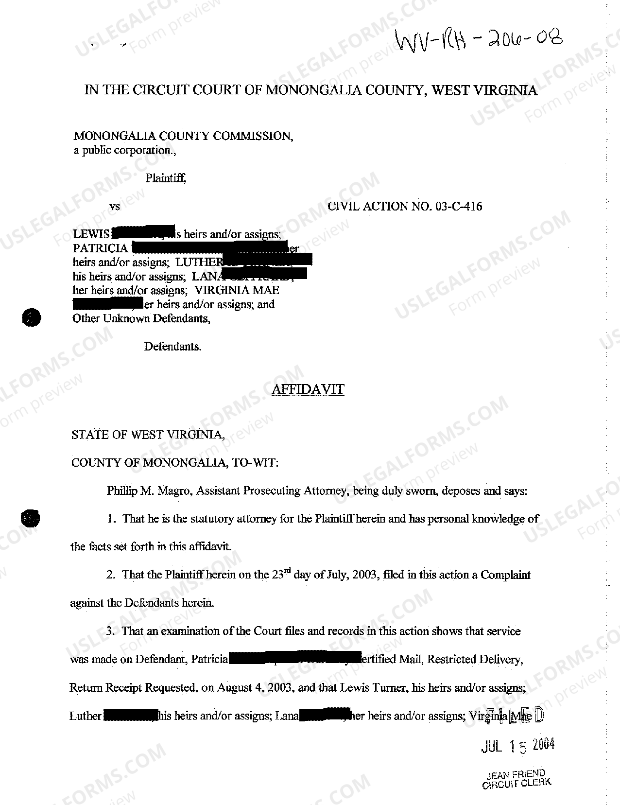 West Virginia Affidavit | US Legal Forms
