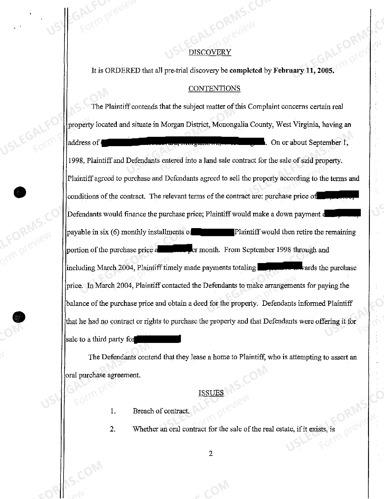 Motion For Scheduling Order Sample | US Legal Forms